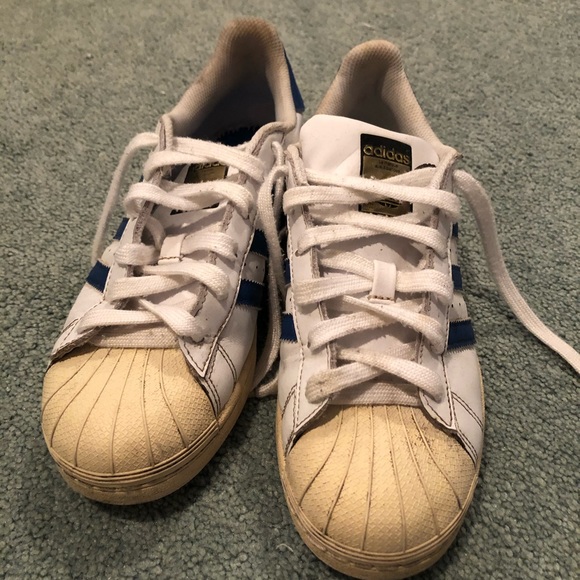 adidas | Shoes | Adidas Blue Superstars | Poshmark